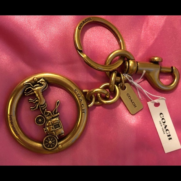 Coach | Bags | Coach F32227 Logo Carriage Horse Charm Key Ring | Poshmark
